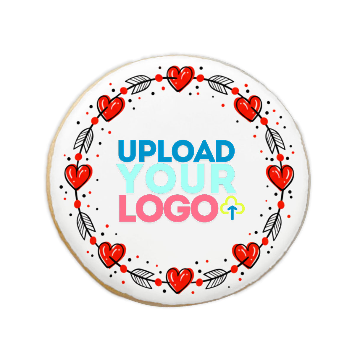 Valentine’s Heart & Arrow Custom Logo Sugar Cookie – Cookie Whipped